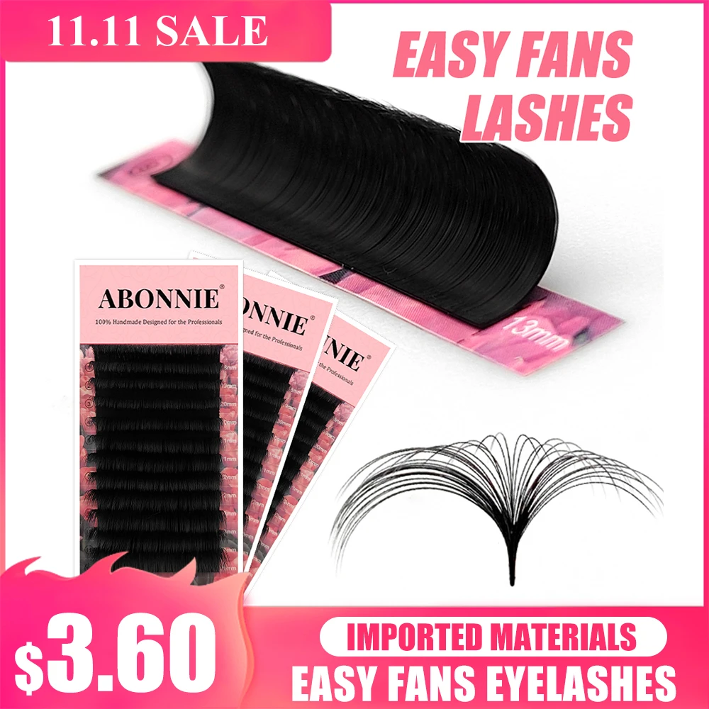 Abonnie Super Soft Blomming Lashes Easy Fan Eyelash Extensions Mega ...
