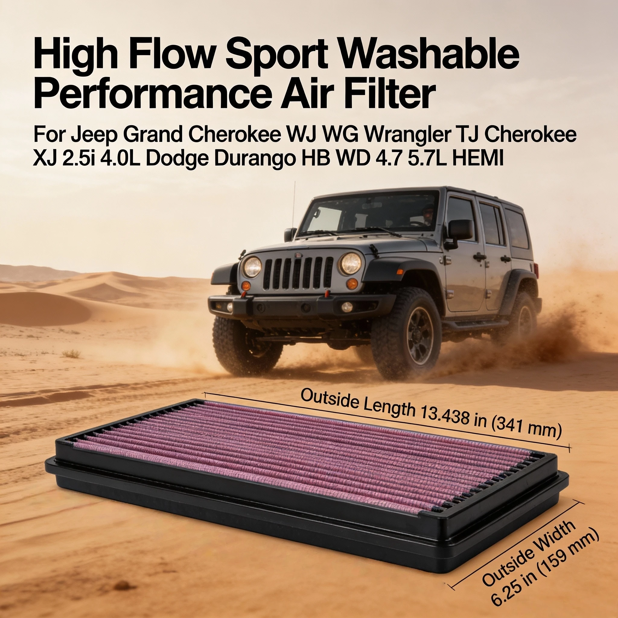 For Jeep Grand Cherokee WJ WG Wrangler TJ Cherokee XJ 2.5i 4.0L Dodge ...