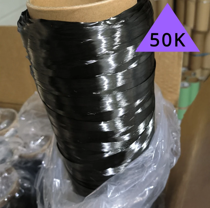 50K-Carbon-Fiber-Fibre-Tow-Filament-Yarn-Thread-Tape-4900MPa-10M-20M ...