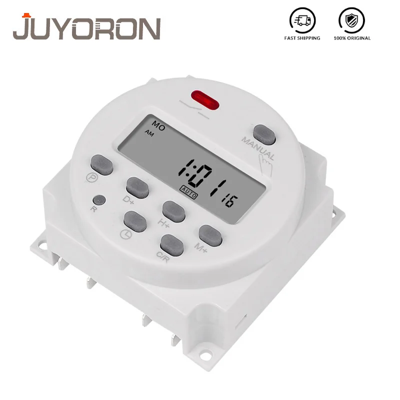 Temporizador 220v 110v 24v 12v cn101a digital lcd power timer programável interruptor de tempo ...