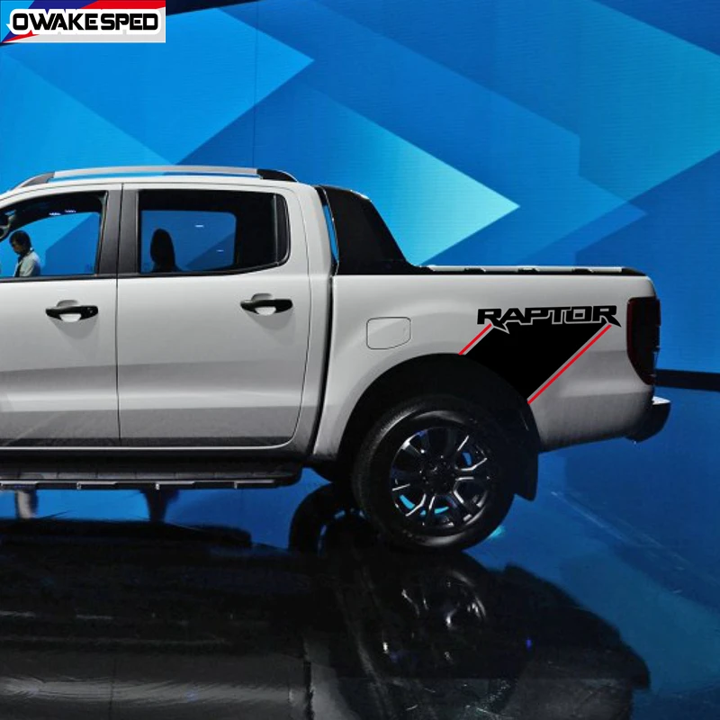 2pcs Pickup Trunk Car Body Tail Sticker For Ford Ranger Raptor Sport ...