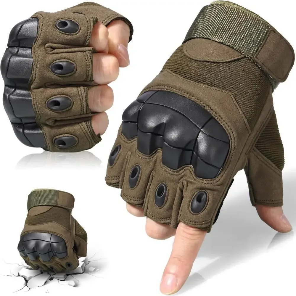 1Pair Fingerless Gloves for Men Ideal for Outdoor Sports Shooting ...