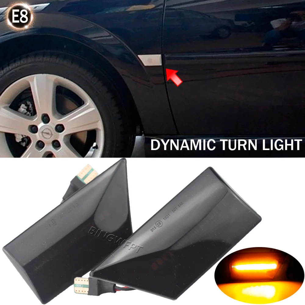 2PCS Flowing Water Blinker LED Dynamic Turn Signal Light Side Marker ...