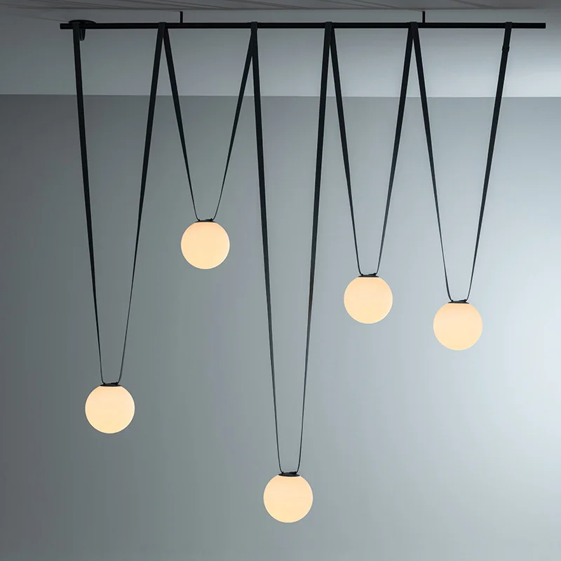 Diy Multiple Beltsglass Bubble Led Minimalism Ceiling Chandelier ...