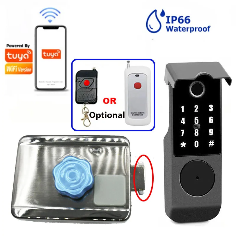 Weatherproof-Digital-Fingerprint-Lock-For-Sliding-Wooden-Iron-Gate ...
