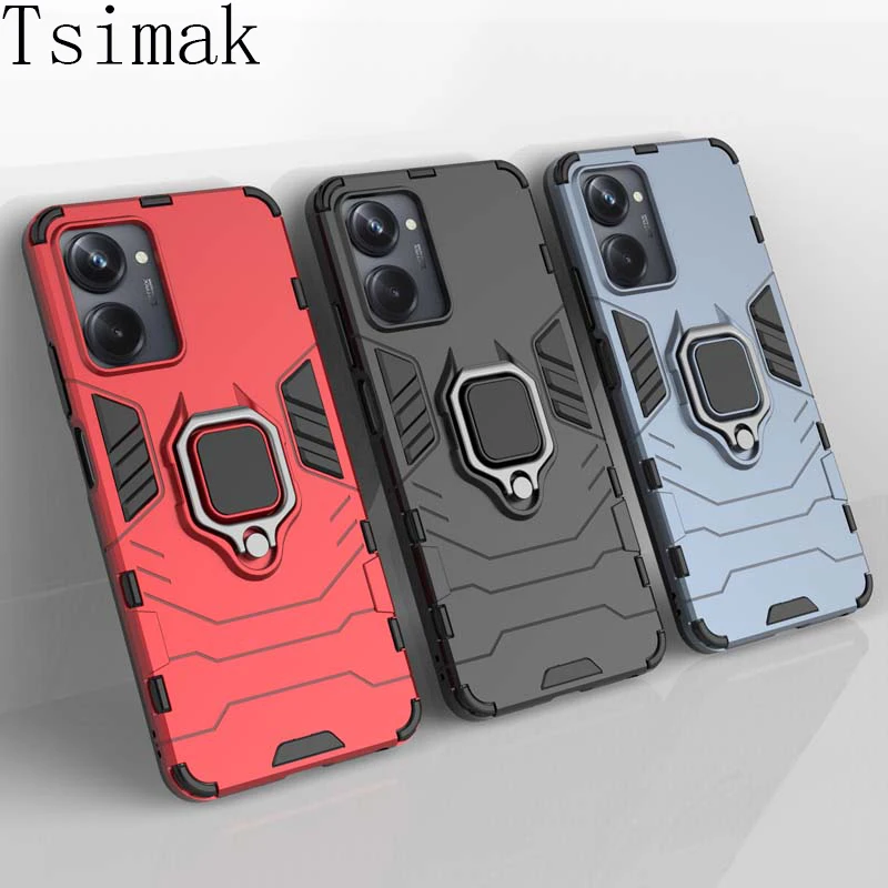 Shockproof Case For Realme 10 Pro Plus 9 9i RMX3630 4G 5G Cover Ring ...