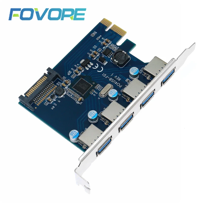 Wholesale 4 Port PCI-E To USB3.0 Converter Extender Card PCI-E Fresco ...
