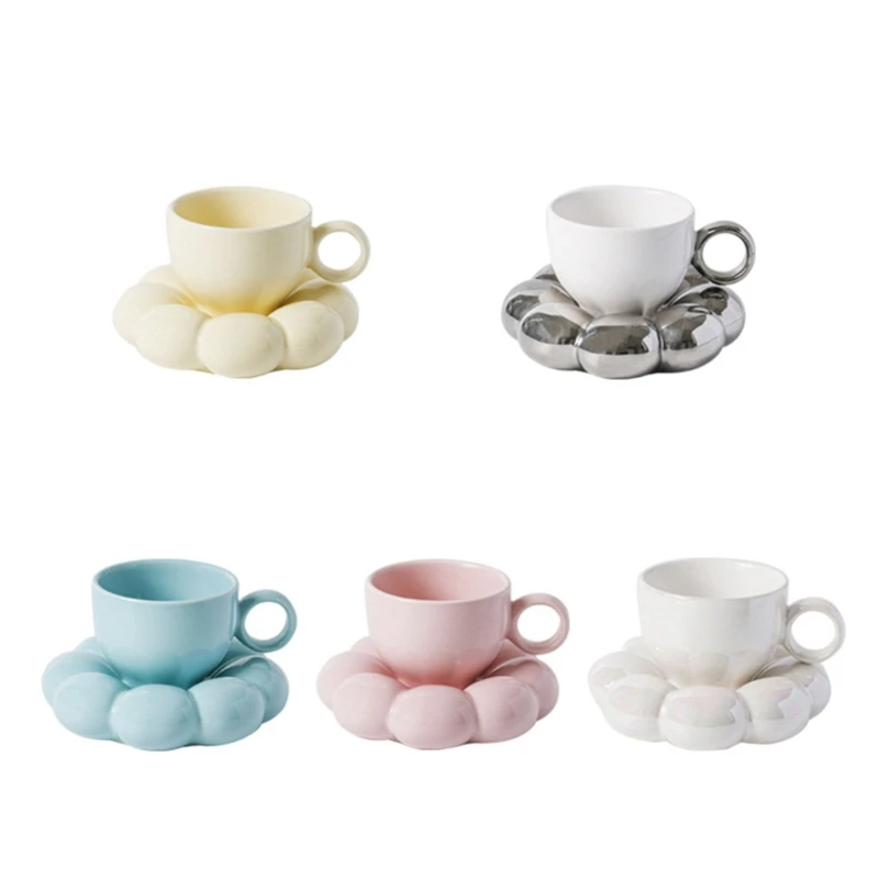 200ml-Fashion-Tea-Cups-Ceramic-Coffee-Mug-with-Flower-Saucers ...