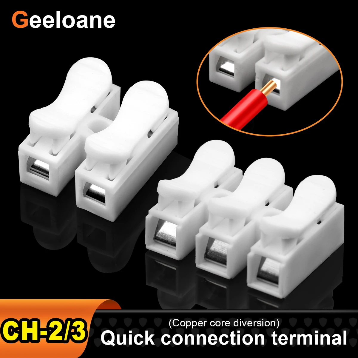 10/30/50Pcs 2 Pins 3 Pins Electrical Cable Connectors Quick Splice Lock ...