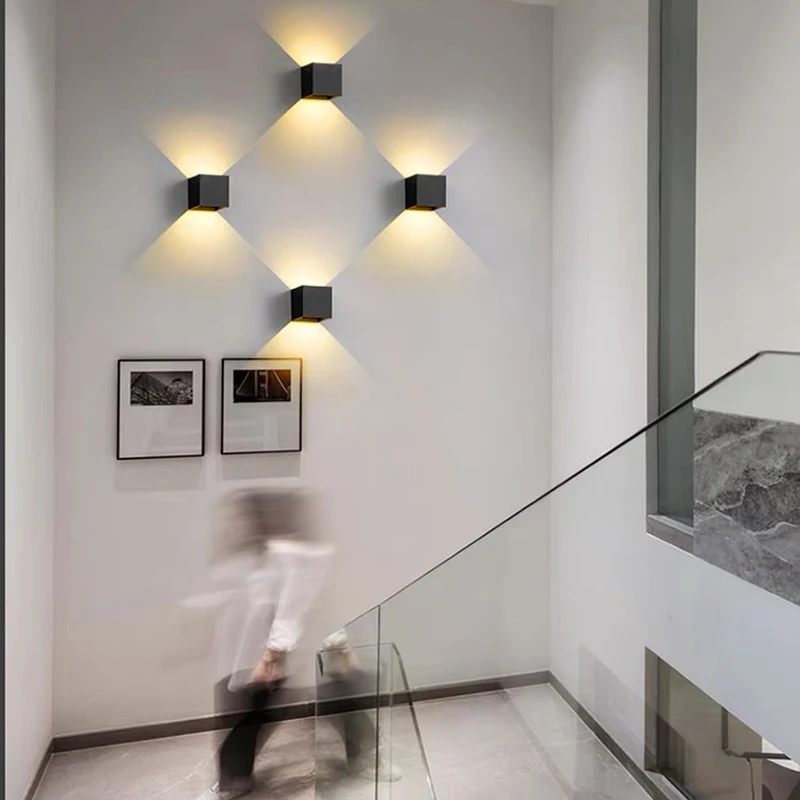 IP65 LED waterproof wall lamp 6W 12W indoor and outdoor adjustable wall ...