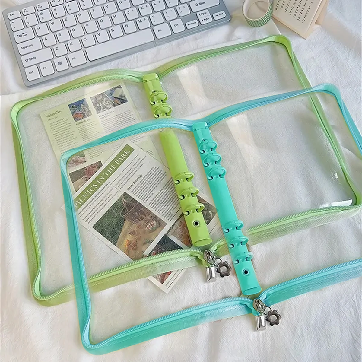 A6-Diy-Notepad-Loose-Leaf-Hand-Ledger-Laser-Zipper-Diary-Hand-Ledger ...