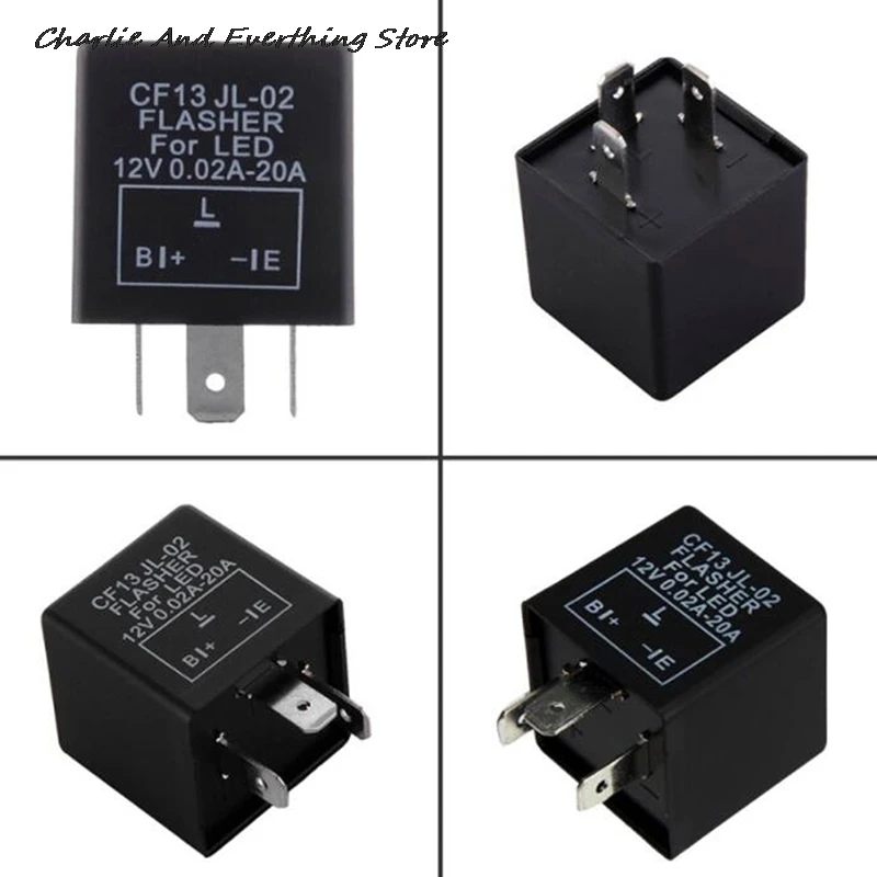 12V 3-Pins CF13/CF14 Adjustable Frequency LED Flasher Relay Motorcycle ...