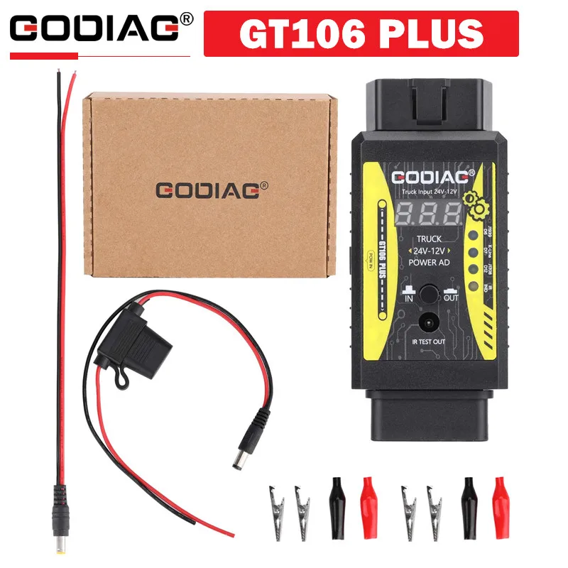 GODIAG-GT106-PLUS-24V-a-12V-Adaptador-para-camiones-de-alta-resistencia ...