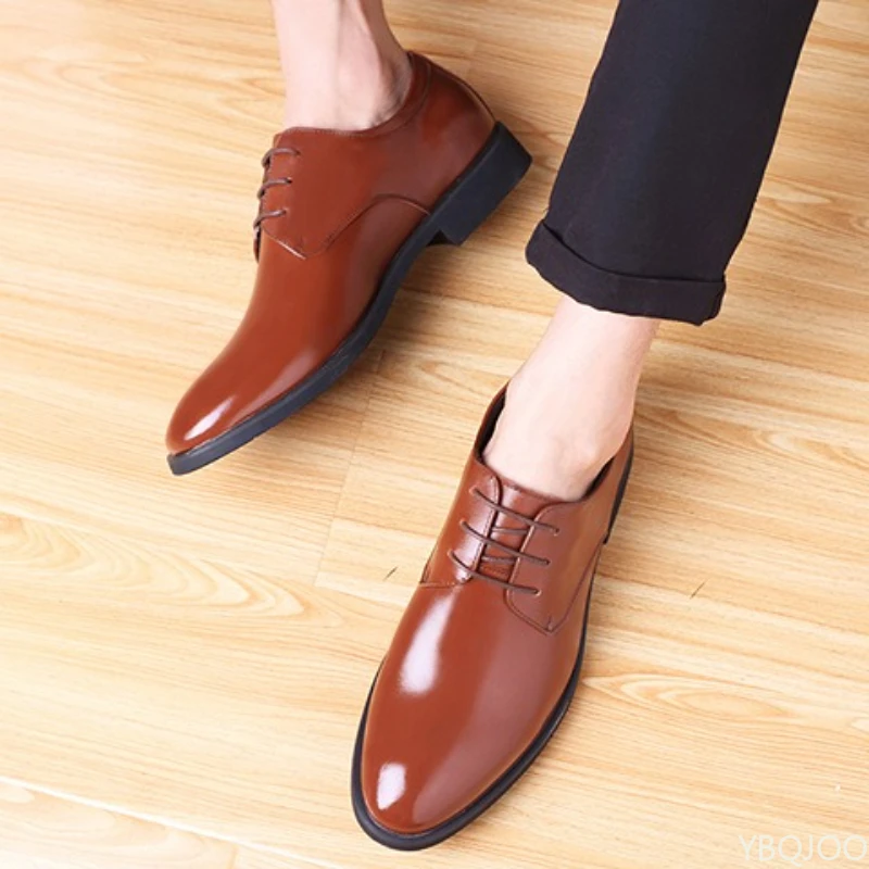 Sapatos formais de escritório masculinos, tamanho grande, elegante ...