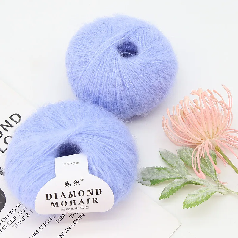 25G-Groep-Hand-Geweven-Zachte-Mohair-Wol-En-Angora-Kasjmier-Gehaakte ...