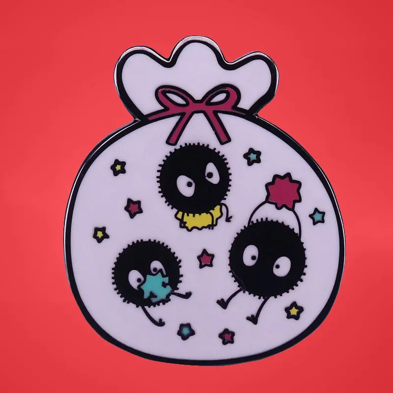 Studio Ghibli Cute Susuwatari Soot Sprite Enamel Pin Classic Anime ...