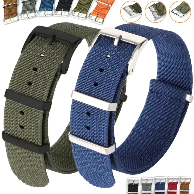 Nylon-Braided-Smartwatch-Band-for-Seiko-Ribbed-Strap-for-Omega-18mm ...