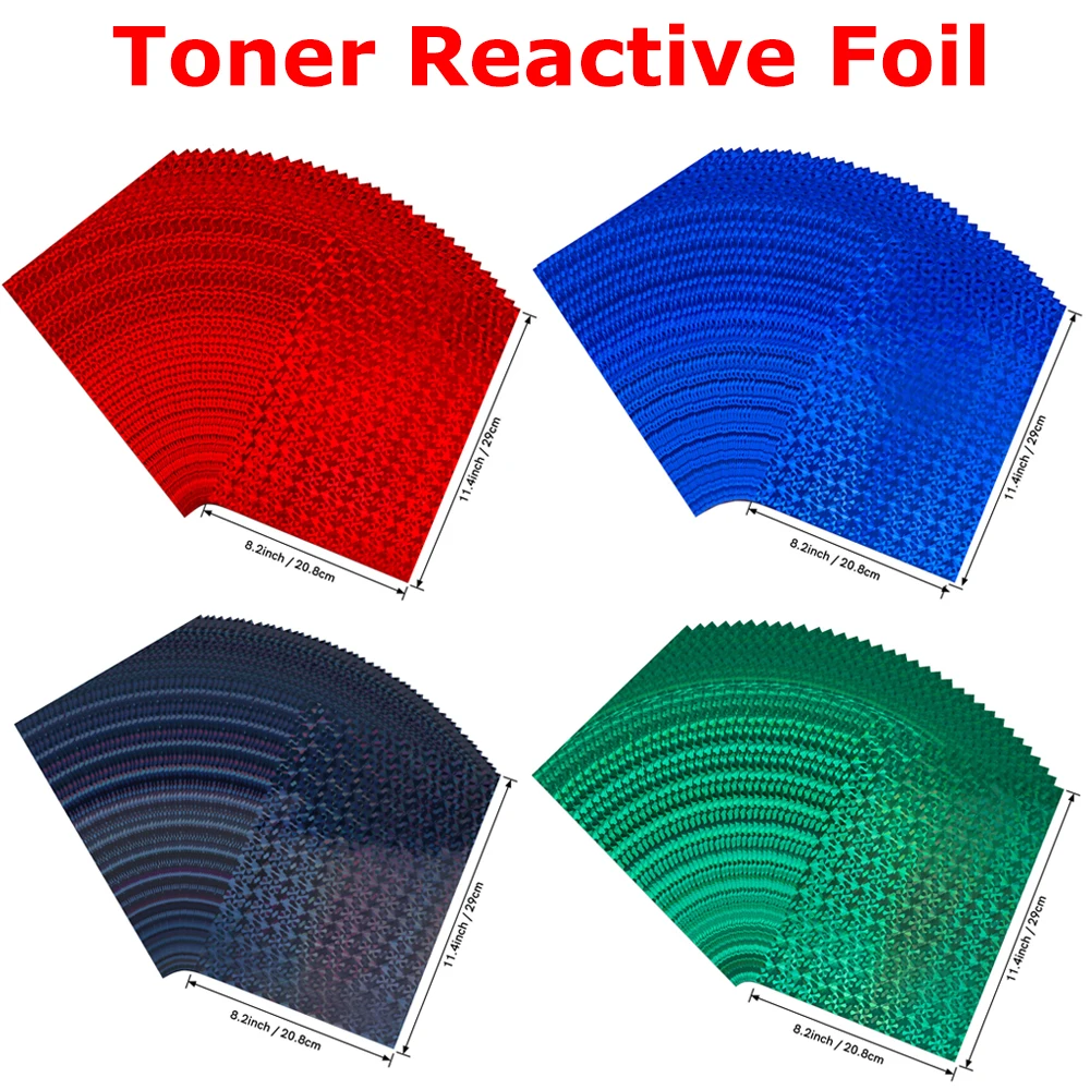 50 sheets/set Toner Reactive Foil By Laser Printer and Laminator Red ...