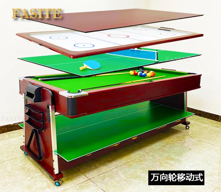 Home entertainment 4 in 1 Modern multi game billiard pool table with ...