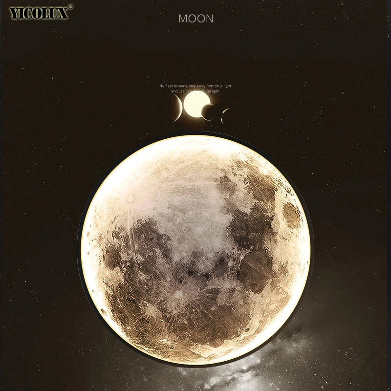 Remote-Dimming-Moon-Design-Modern-New-LED-Wall-Lamps-Study-Living-Room ...