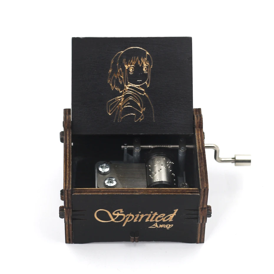All Black Wholesale Antique Carved Wooden Hand Crank Spirited Away ...