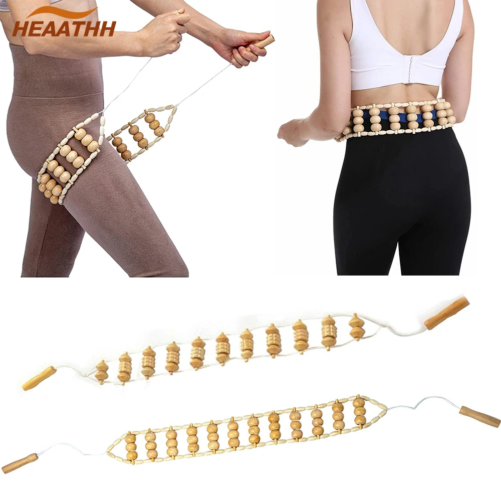 Wood Back Massage Roller Rope Full Body Massage Roller Rope Handmade ...