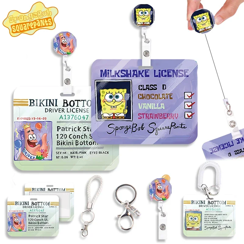 SpongeBob-Patrick-Star-Card-Cover-Retractable-Badge-Anime-Funny-Campus ...