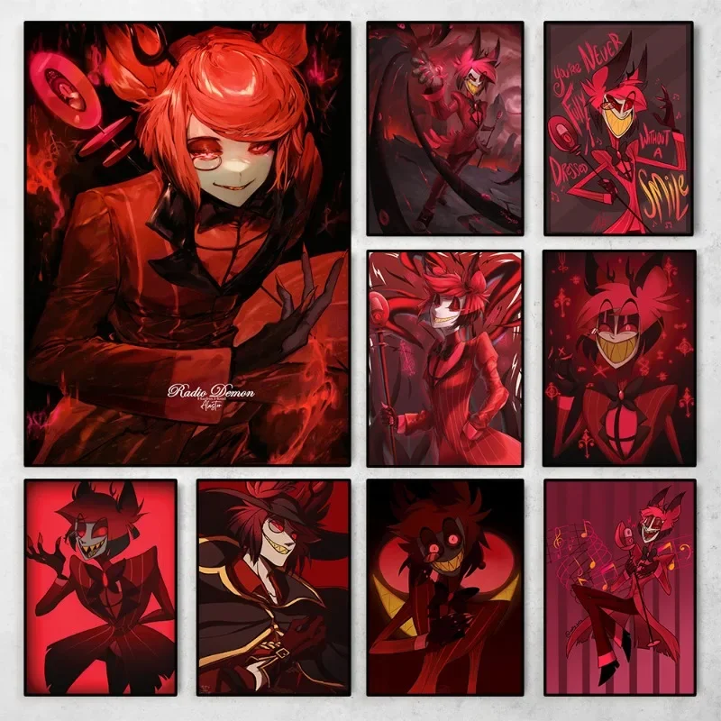 Hazbin-H-Hotel-Anime-Character-Alastor-Cartoon-Alastor-Canvas-Painting ...