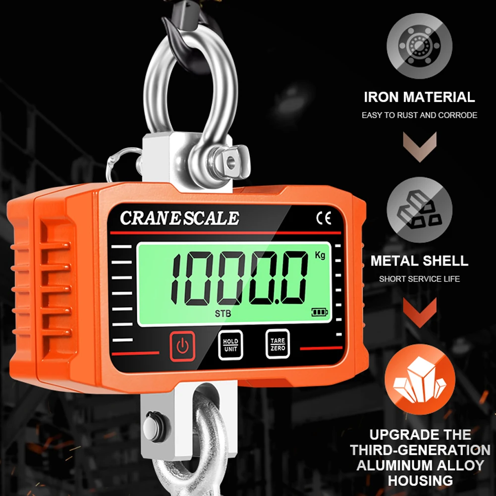 Digital LCD Display 2000kg Crance Scale Portable Electronic Heavy Duty ...