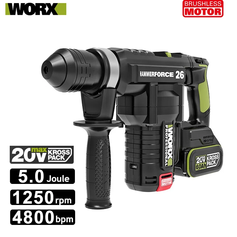WORX-WU399-5-0J-Electric-Hammer-Impact-Drill-Industrial-Grade-Brushless ...