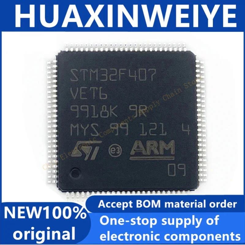 1-pcs-lot-Original-Genuine-STM32F407VET6-LQFP100-STM32-High-Performance-MCU-STM32F4-Series ...