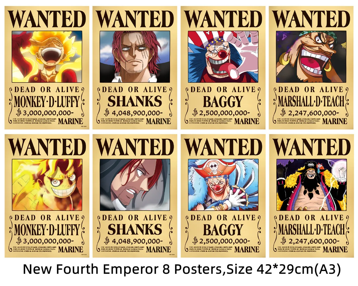 One Piece Wanted Poster Straw Hat Pirates