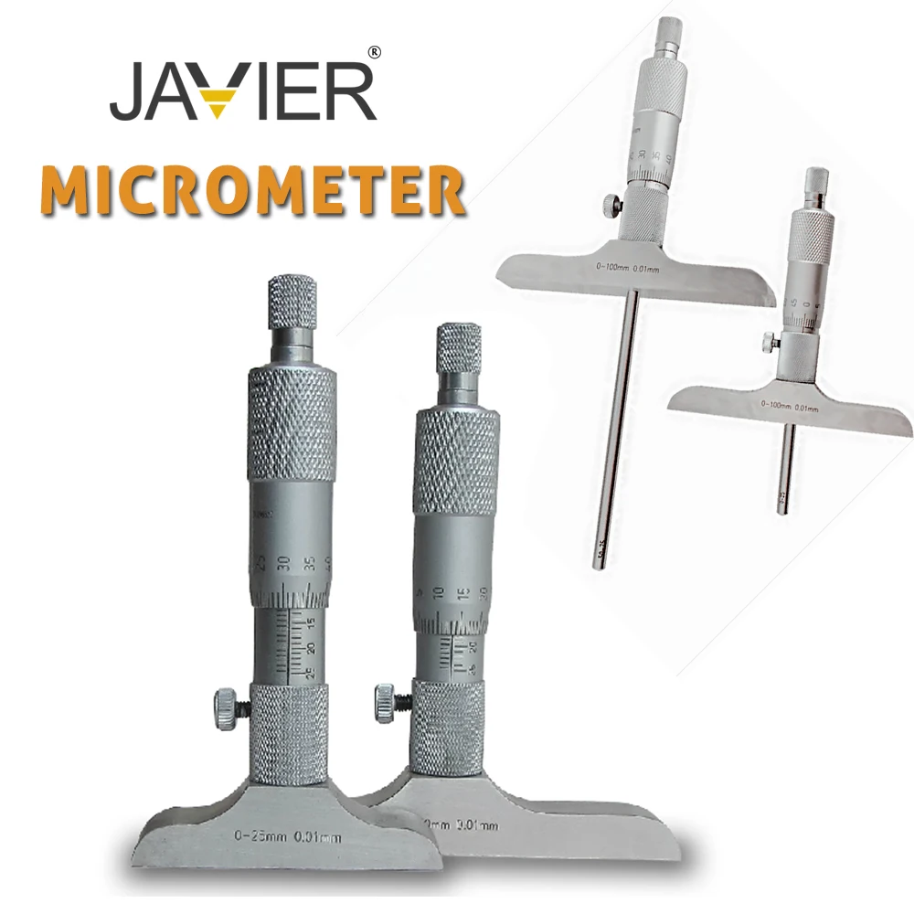 JAVIER-0-150mm-0-100mm-0-50mm-0-25mm-Depth-Micrometer-Industrial ...