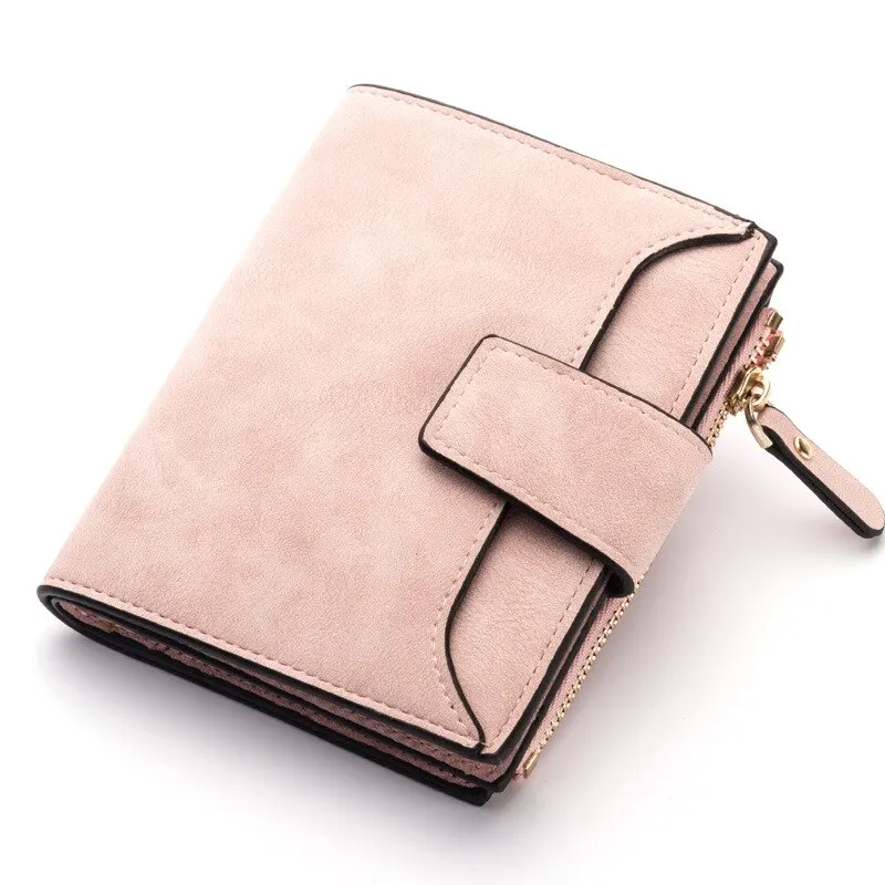 Fashion-Solid-Color-Short-Women-Wallets-New-Small-Zipper-PU-Leather ...