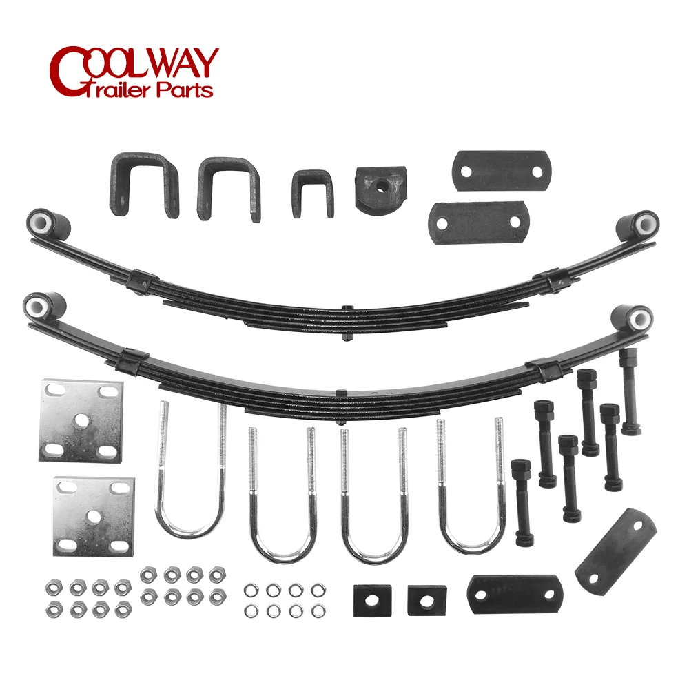 Trailer 5 Leaf Double Eye Spring Suspension Set CAP 500~750KG RV Parts ...