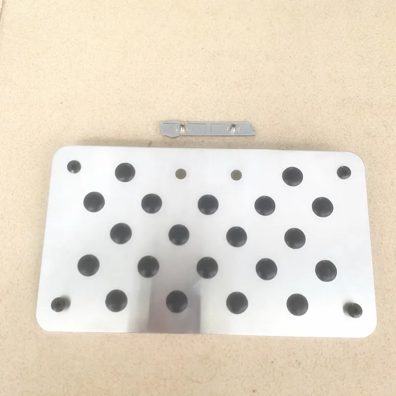 Car-Floor-Carpet-Mat-Patch-Heel-Scuff-Plate-Aluminum-Foot-Rest-Pedal ...