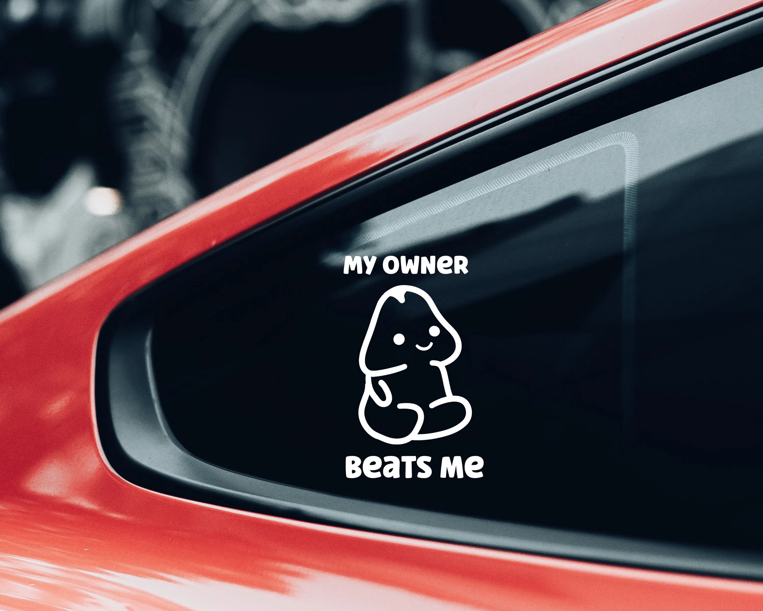 My-Owner-Beats-Me-Car-Decal-Funny-Car-Bumper-Sticker-Car-Window-Sticker ...