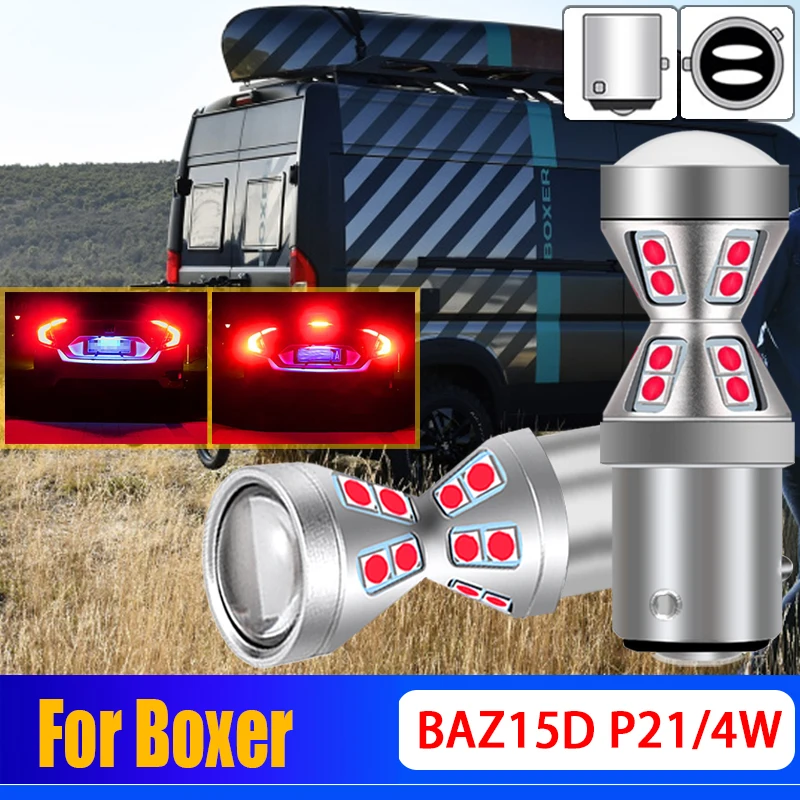 2X P21/4W 566 LED 정지 브레이크 라이트 전구 BAZ15d 램프 푸조 복서 2.0 BiFuel 2.2 2.8 HDi ...