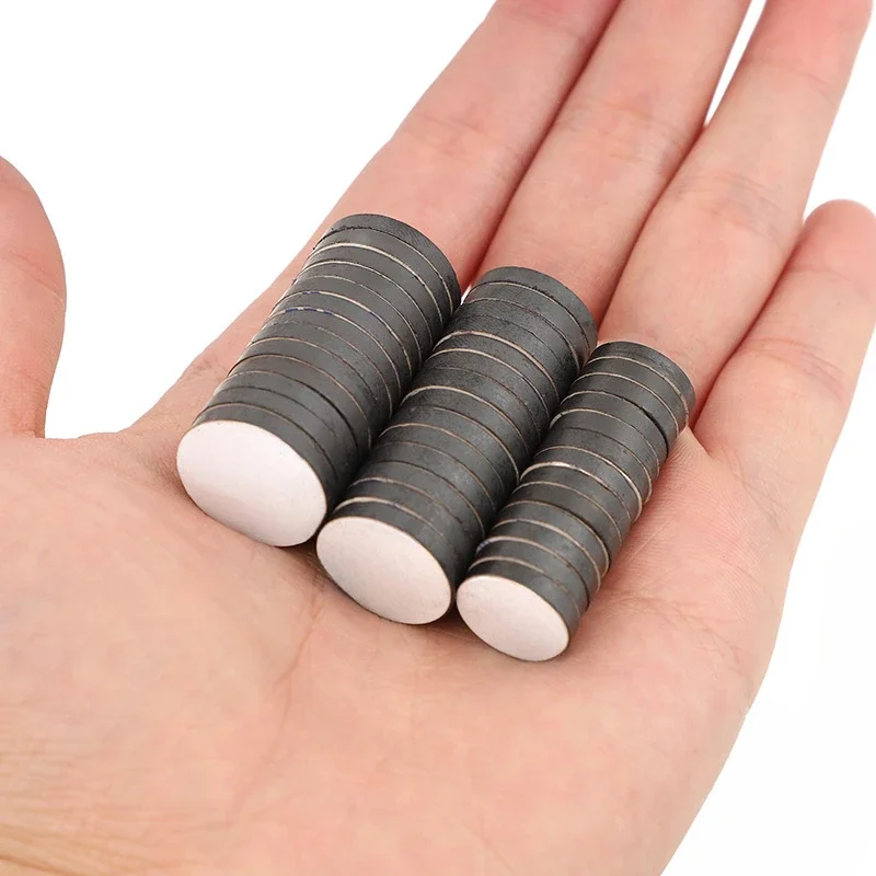 10pcs-Self-Adhesive-Magnetic-15x2mm-25x2mm-30x1mm-Round-Rubber-Flexible ...