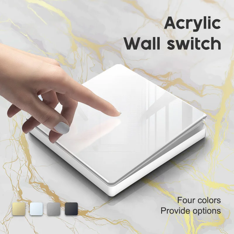 YINKA-EU-UK-Korean-Standard-Acrylic-Light-Switch-Wall-Switch-Safety ...