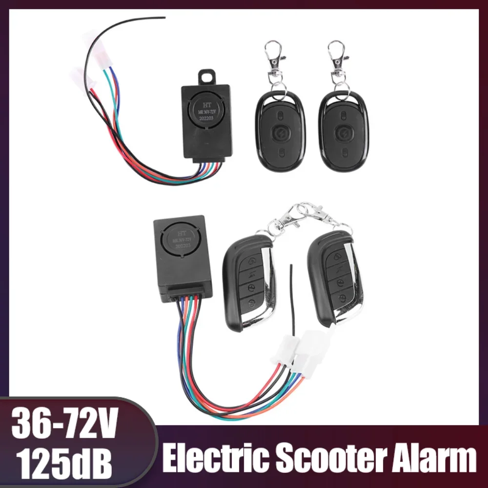 36-72V 125DB Electric Bicycle Antitheft Alarm System Intelligent Safety ...