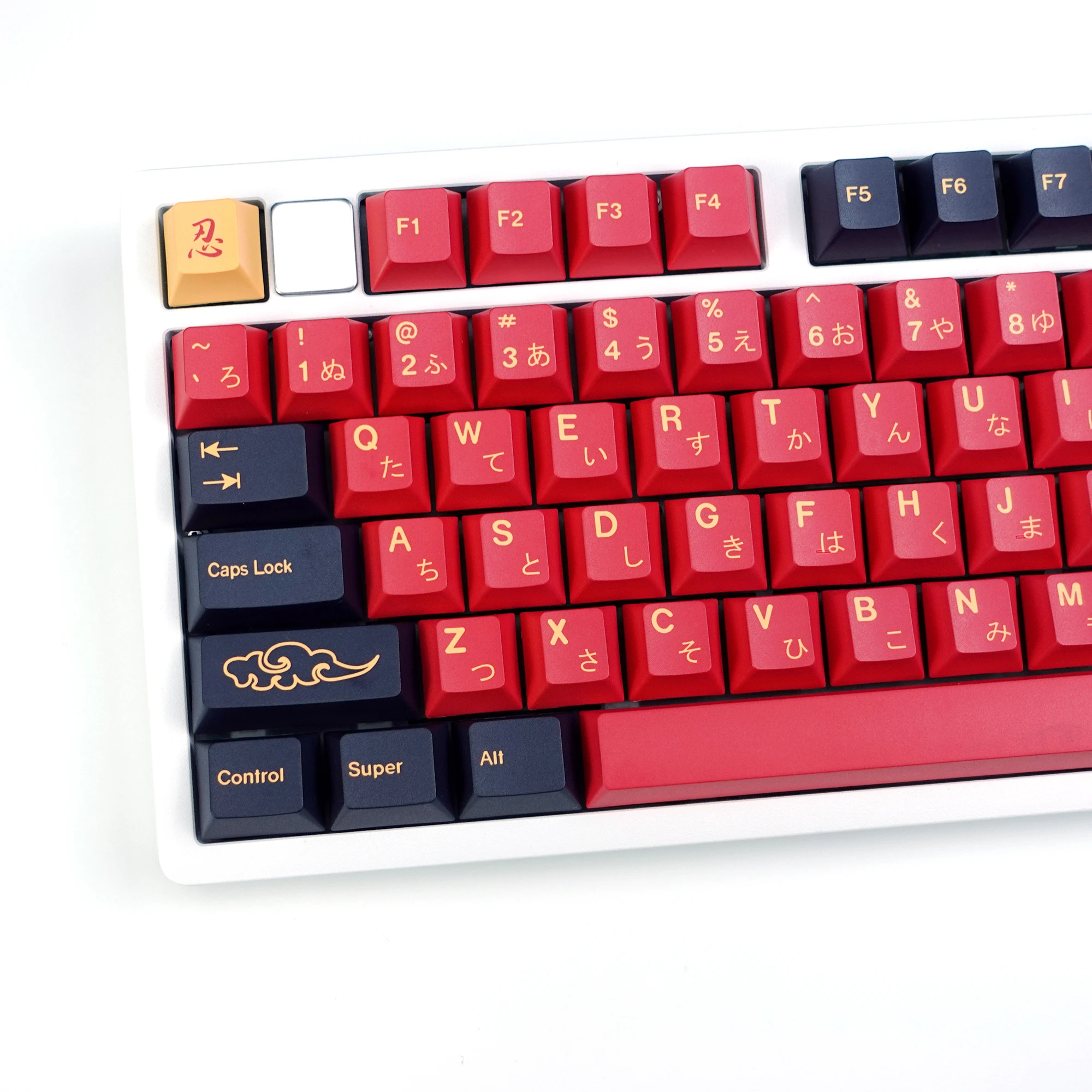 KBDiy GMK Red Samurai Keycaps PBT Retro Japanese Cherry Profile Alice ...