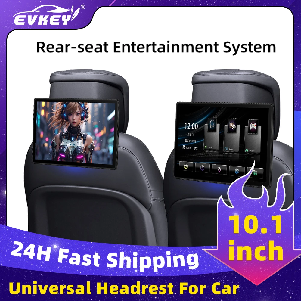EVKEY-Universal-Headrest-For-Car-Rear-Seat-Player-Video-Monitor-Display ...