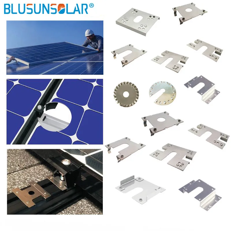 100 PCS Earth Plate Grounding Clip Solar Panels PV Roof Fitting ...