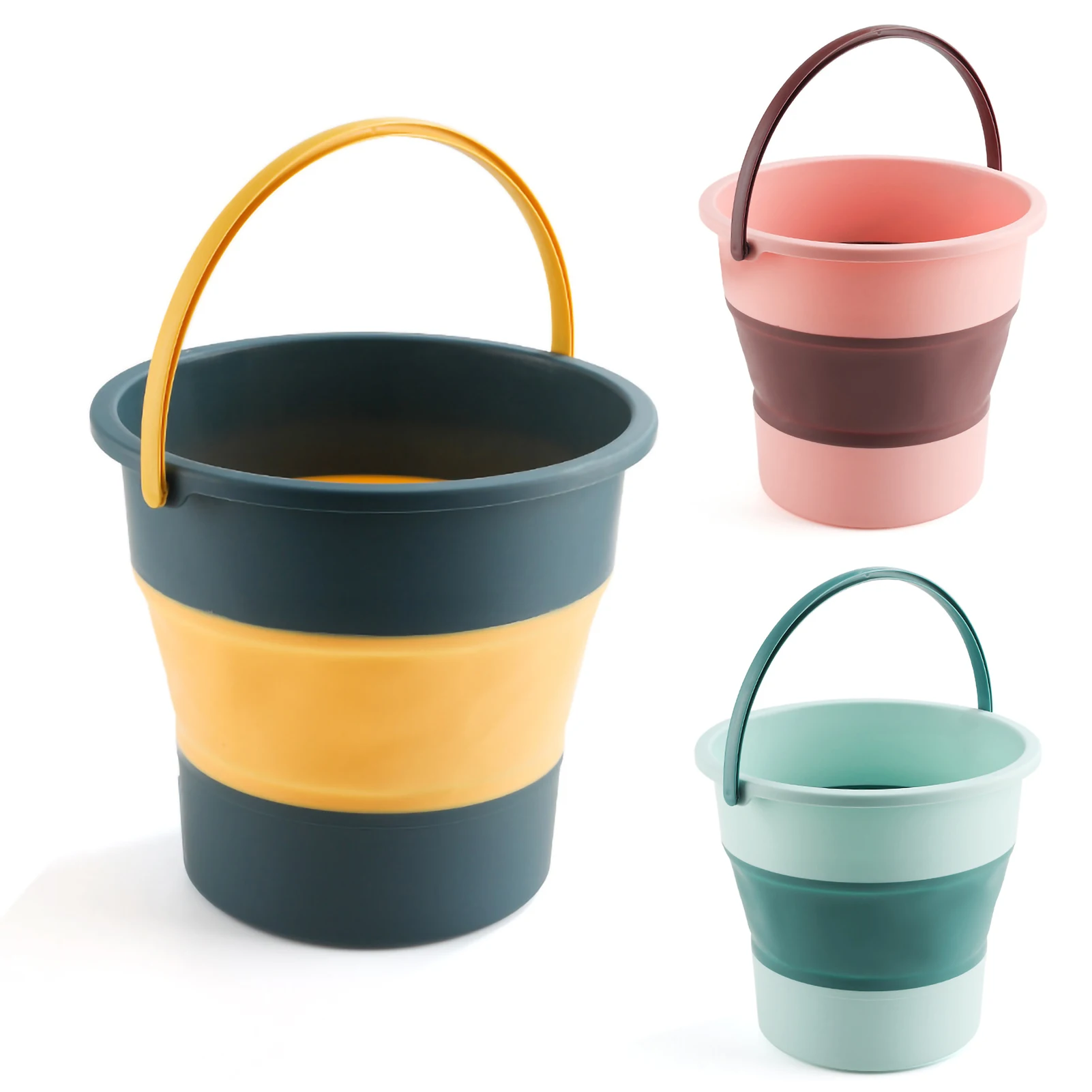 5-10-17L-Portable-Folding-Buckets-Multifunctional-Thickened-Silicone ...