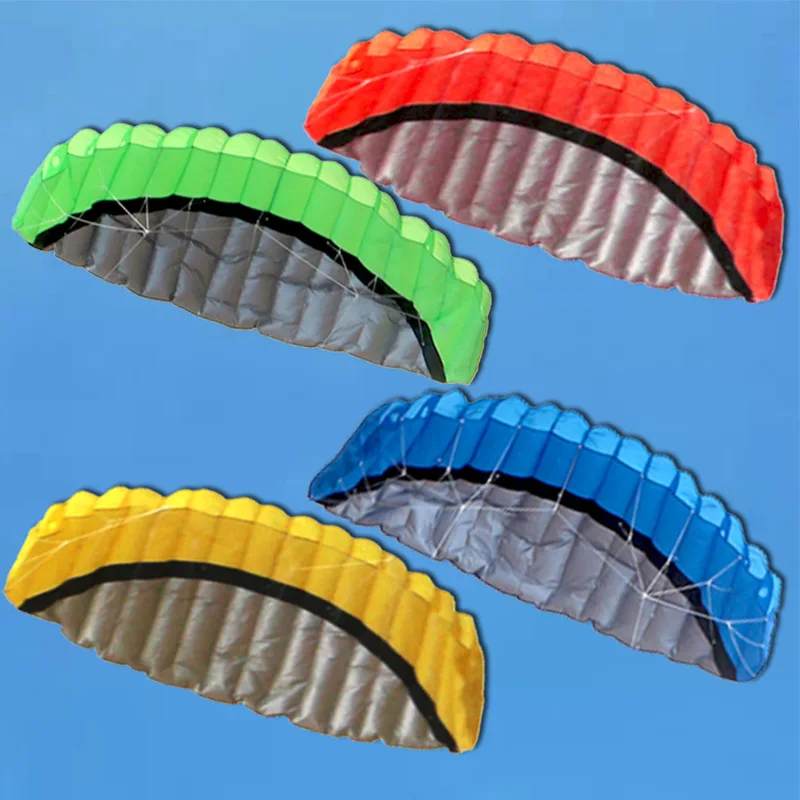 2.5m Double Parachute Kite Flying Tool Power Weaving Sailing Kite Board ...
