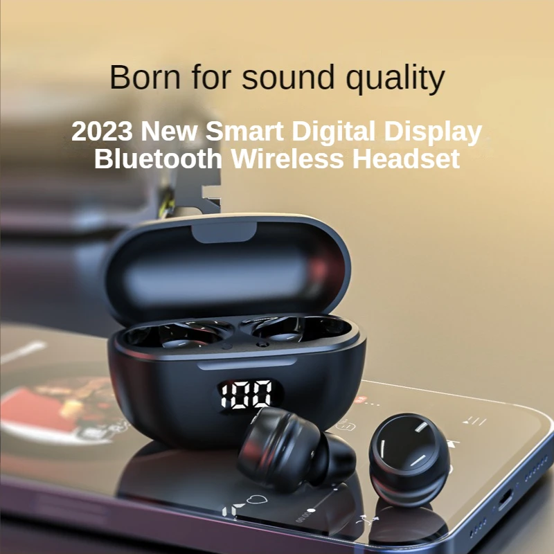 New-Bluetooth-Headset-Digital-Display-ENC-Call-Noise-Reduction-Mini ...