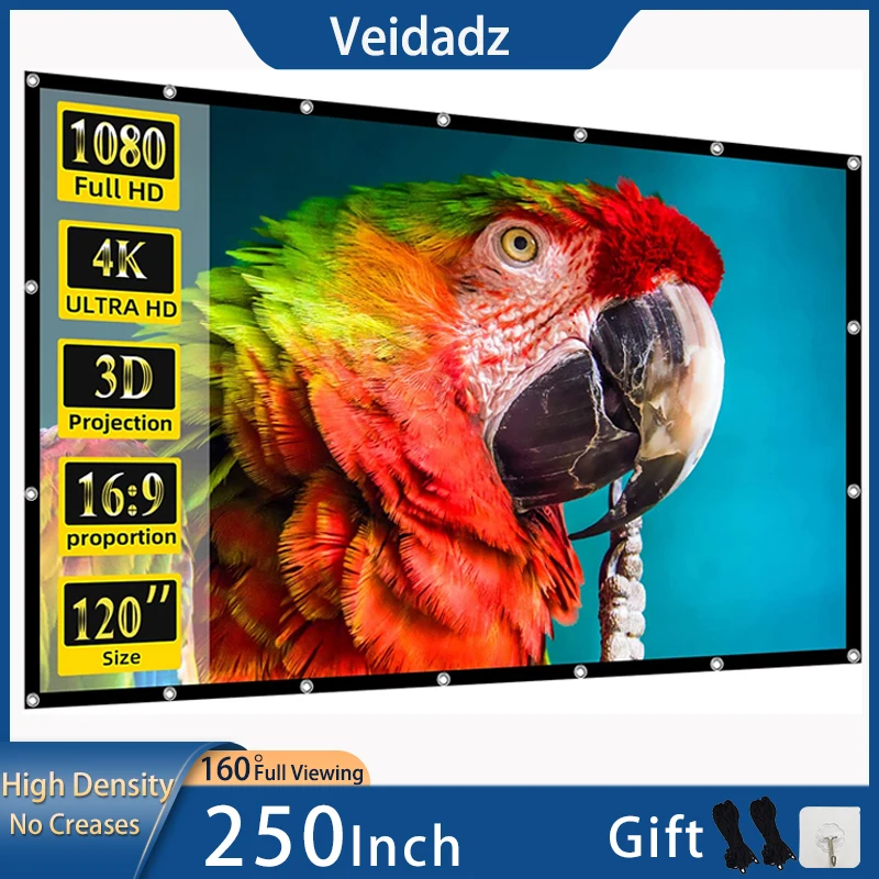 Veidadz-Projector-Screen-250-inch-Portable-Foldable-Soft-High-Density ...
