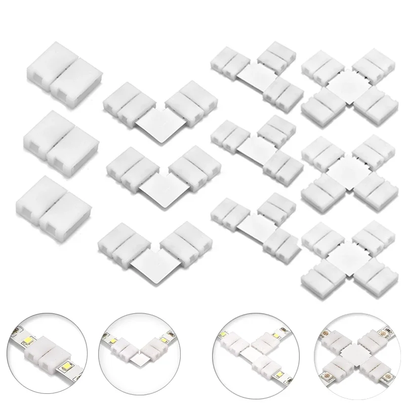 Solda-LED-Strip-Light-Connector-T-Shape-Corner-conector-de-fita-para ...