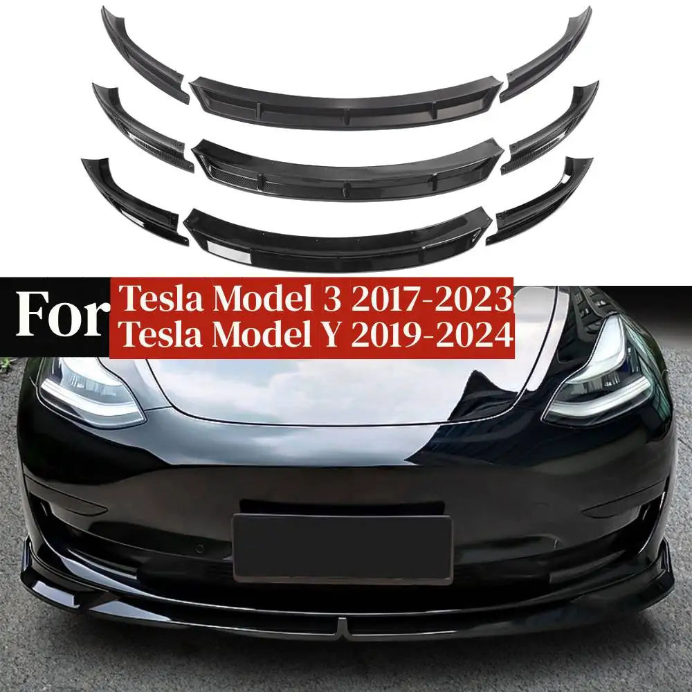 For-2017-2023-Tesla-Model-3-Y-Deflector-Front-Bumper-Lip-Chin-Guard ...